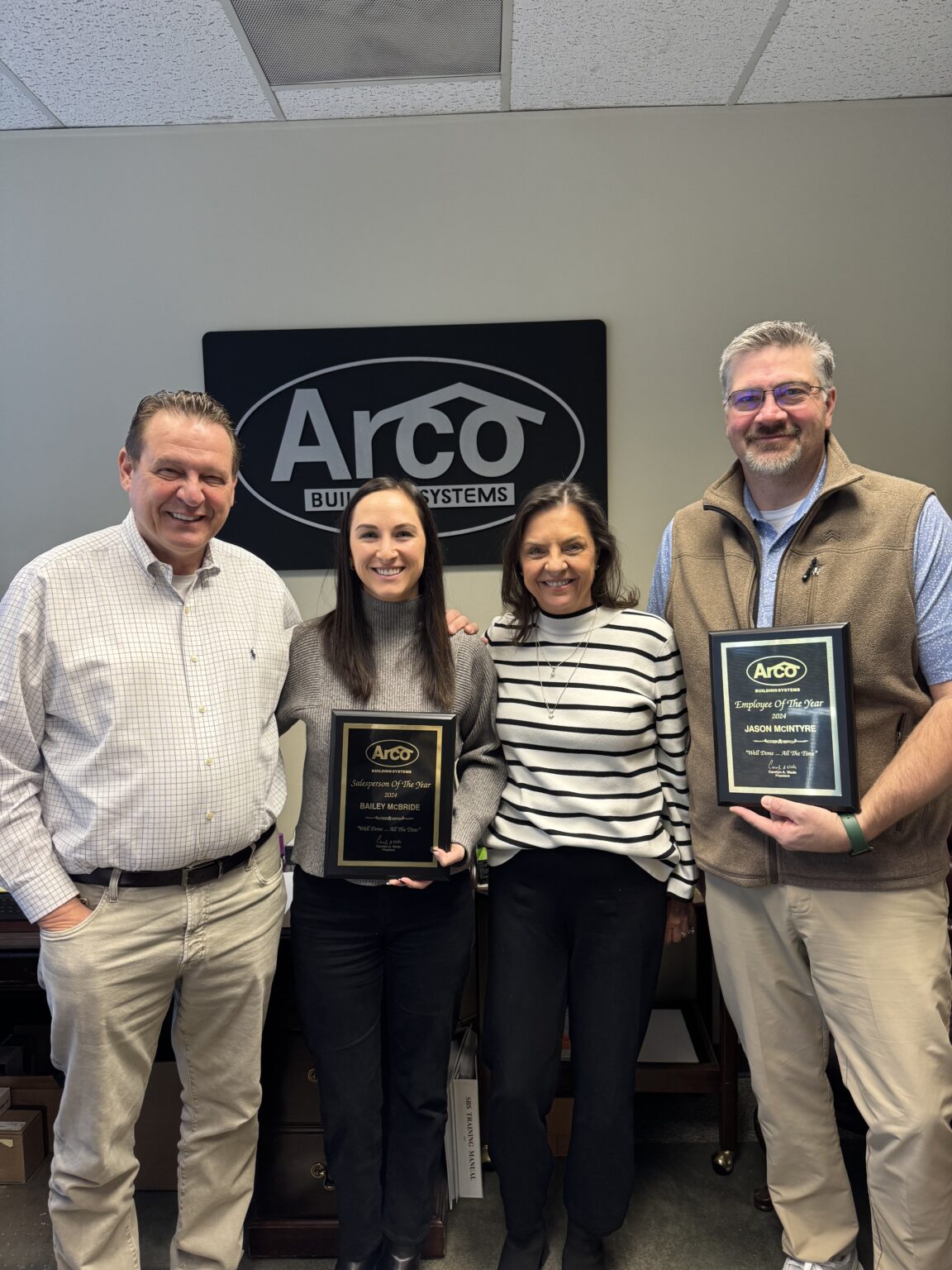 Celebrating Excellence: Bailey McBride and Jason McIntyre Recognized at Arco Building Systems